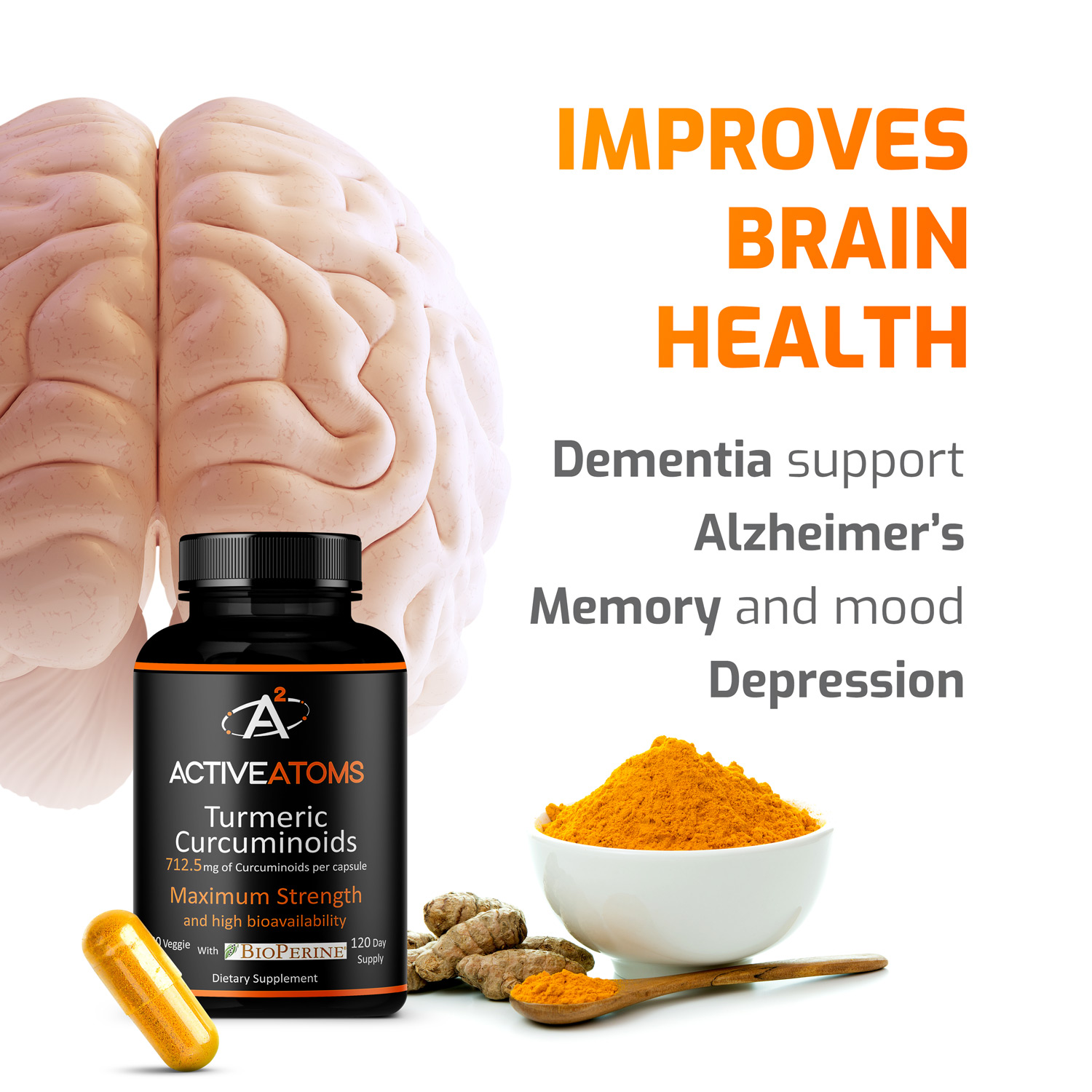 Active Atoms Turmeric Extract - 15X Stronger Than Many Brands